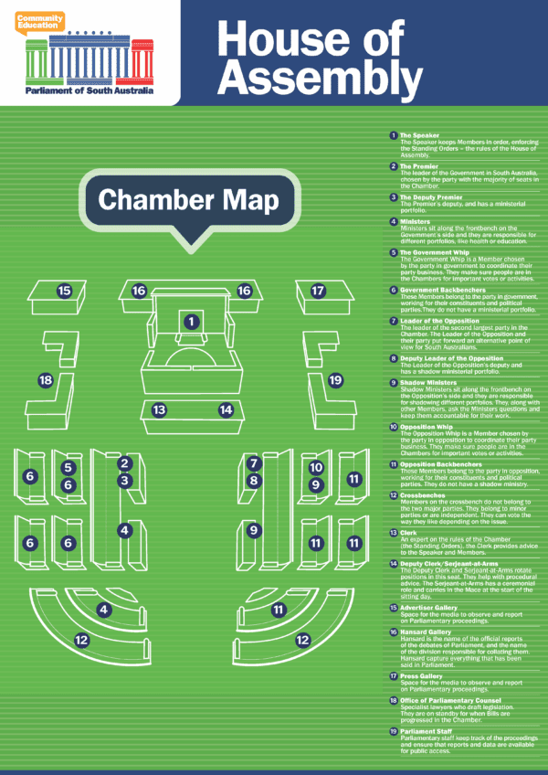Chamber Layouts - Parliament of South Australia