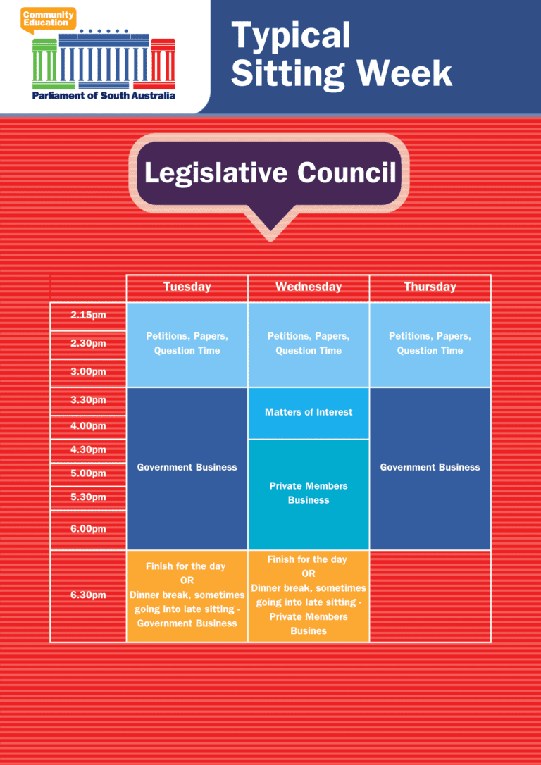 Sitting Days - Parliament of South Australia